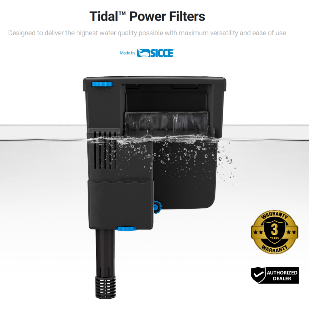 Seachem Tidal Power Filter กรองแขวนตู้ปลาคุณภาพสูง ผลิตโดย Sicce ประเทศ ...