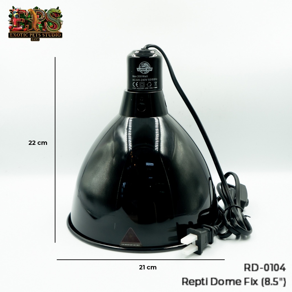 Super Rep Repti Dome Fix Deep 8.5 นิ้ว โคมไฟทรงลึกสำหรับสัตว์เลื้อยคลาน ...