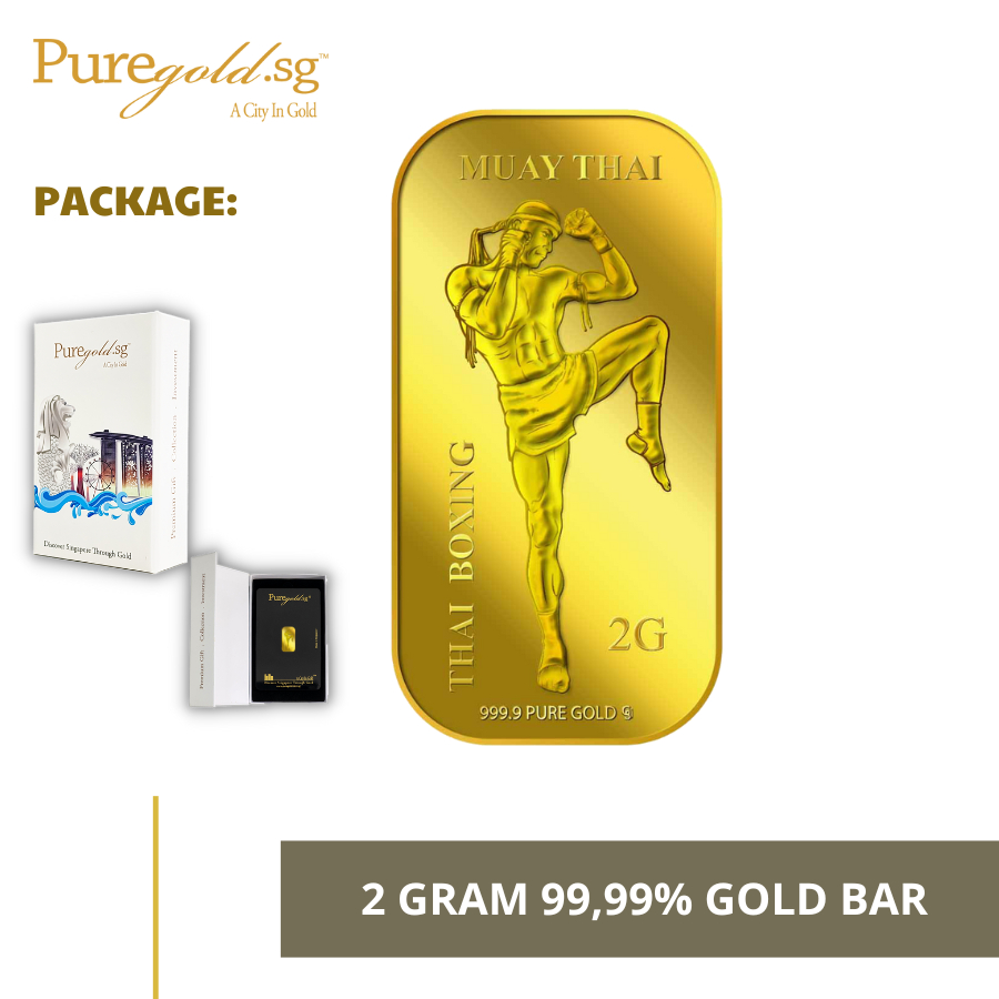 Puregold 99.99 ทองคำแท่ง 2g ลายมวยไทย นำเข้าจากสิงคโปร์ | Shopee Thailand