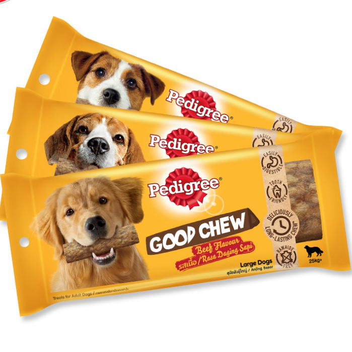 Pedigree Good Chew ขนมกู๊ดชิว รสเนื้อ ขัดฟันสุนัข 53-138g | Shopee Thailand