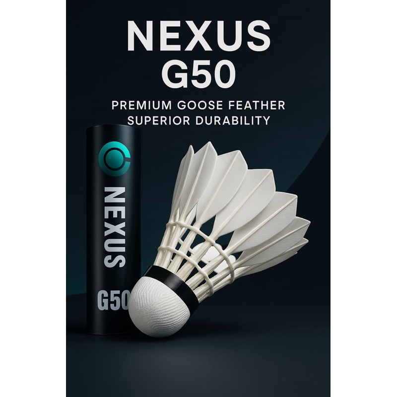 NEXUS Shuttlecock Model G50 (1 หลอด) ลูกแบดมินตันขนห่านแท้🦢🦢 🔥พร้อมส่ง ...