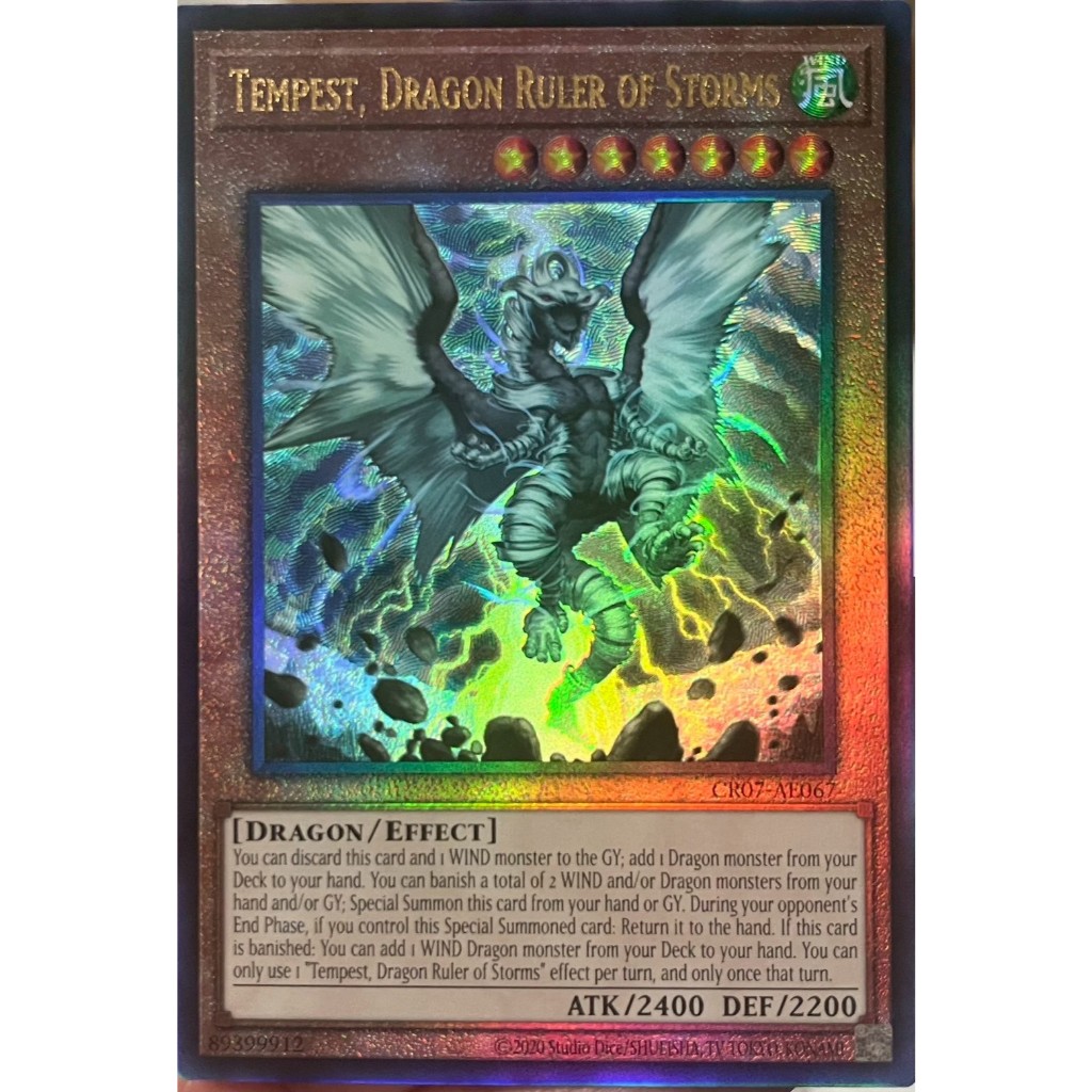 Yugioh Asia-Eng [CR07-AE067] Tempest, Dragon Ruler of Storms (Ultimate ...