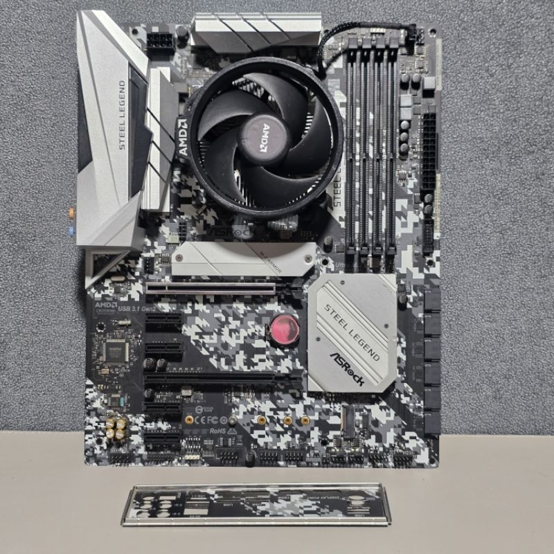 CPU AMD RYZEN 7 2700X 8C/16T + ASROCK B450 STEEL LEGEND (DDR4) (ATX ...
