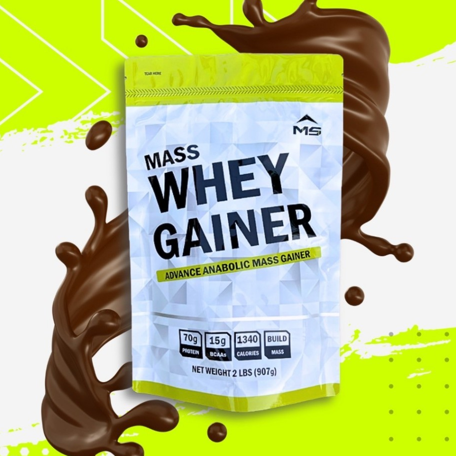 MS MASS WHEY PROTEIN GAINER แมส เวย์ โปรตีน จาก นม รส ช้อกโกแลต ...