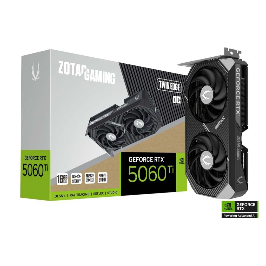 ZOTAC GAMING GeForce RTX 5060 Ti 16GB Twin Edge OC (การ์ดจอ) | Shopee ...