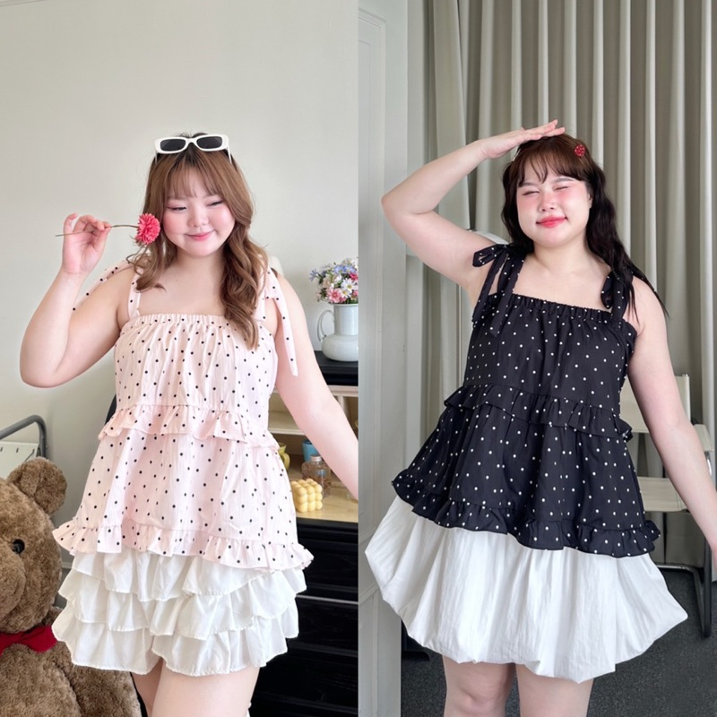 สายเดี่ยว (ผูกไหล่) เสื้อสายเดี่ยวสาวอวบ อก38-50นิ้ว Freesize | Shopee ...