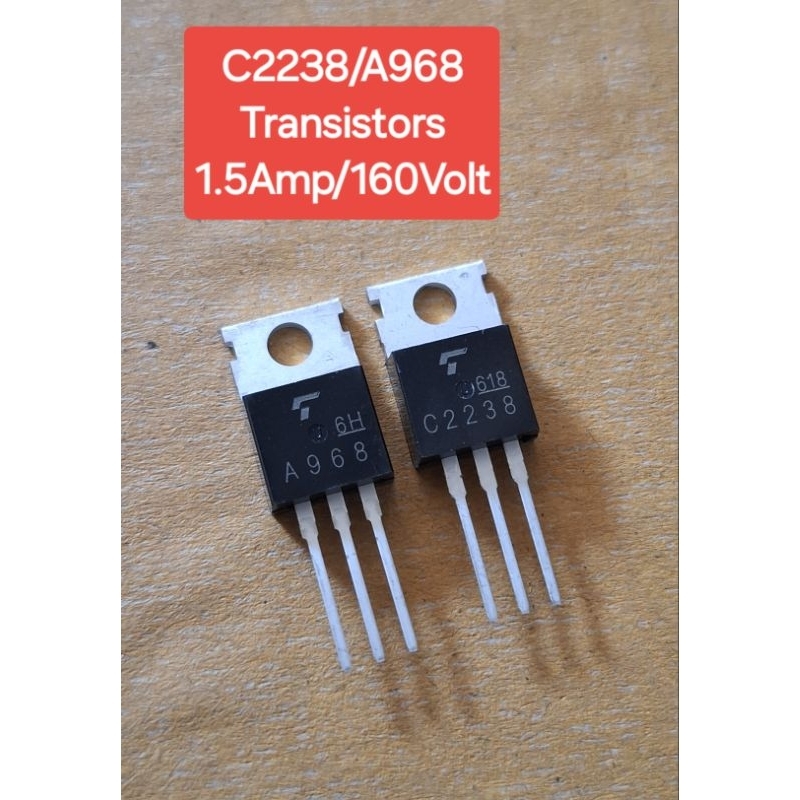 C2238/A968 Transistors (1.5Amp/160Volt) | Shopee Thailand