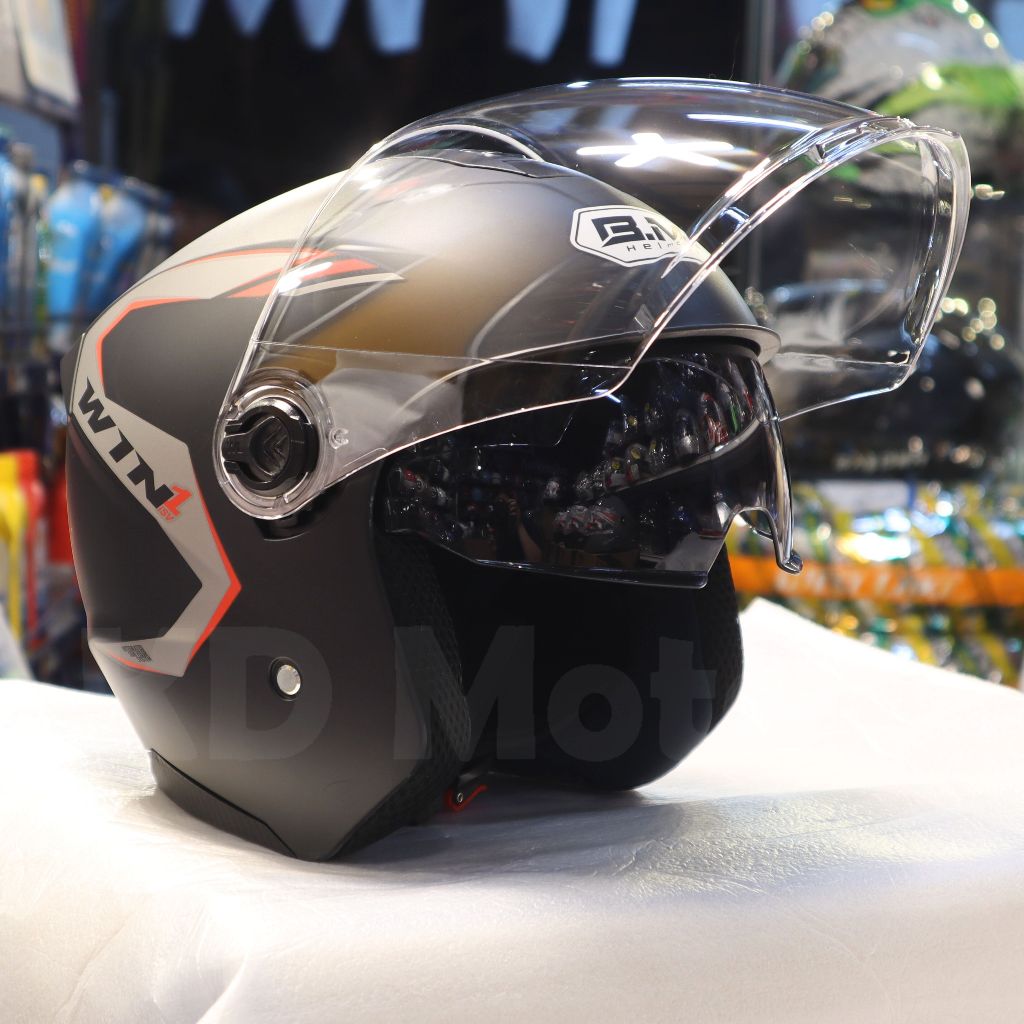 หมวกกันน็อคเต็มใบมีมอก BM รุ่น WIN1 isv แว่น2ชั้น น้ำหนักเบา | Shopee ...