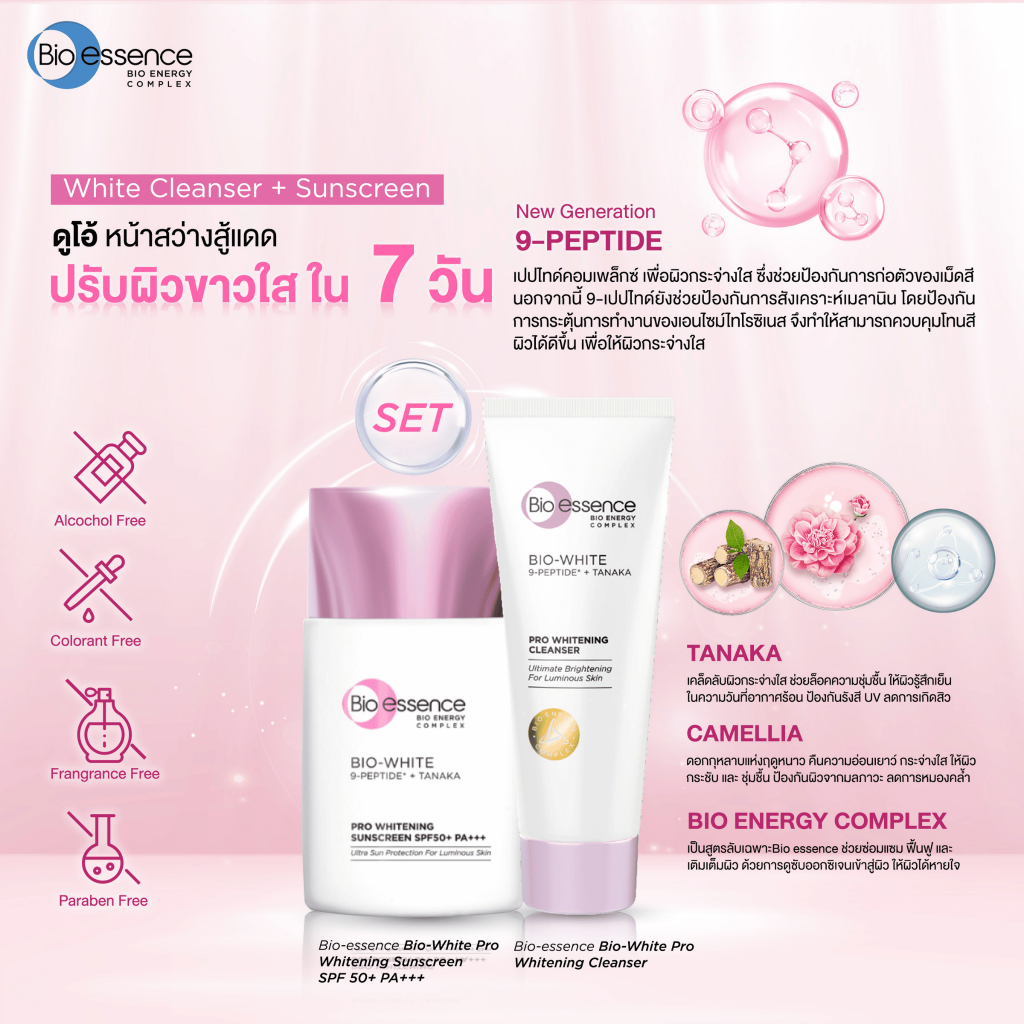 [เซตคู่] Bio-essence Bio-White Pro Whitening Cleanser + Bio-essence Bio ...