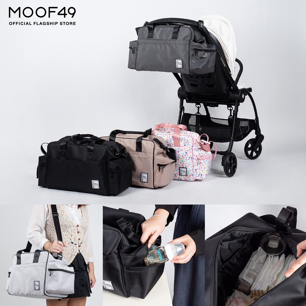 MOOF49 Re-Nylon Diaper Bag กระเป๋าผ้ารีไซเคิลไนล่อน กระเป๋าใส่ผ้าอ้อมคุณแม่และเด็ก | Shopee Thailand