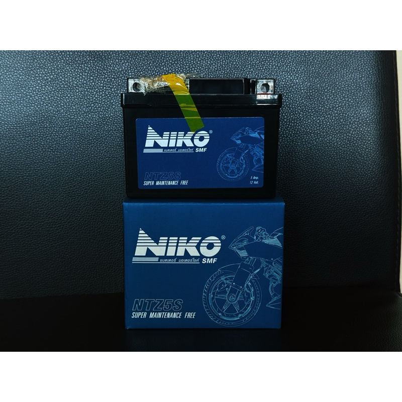 แบตเตอรี่มอเตอร์ไซค์ แบต 5 แอมป์ (12V 5Ah) Niko แบตใหม่ 100% ไม่มีค้าง ...