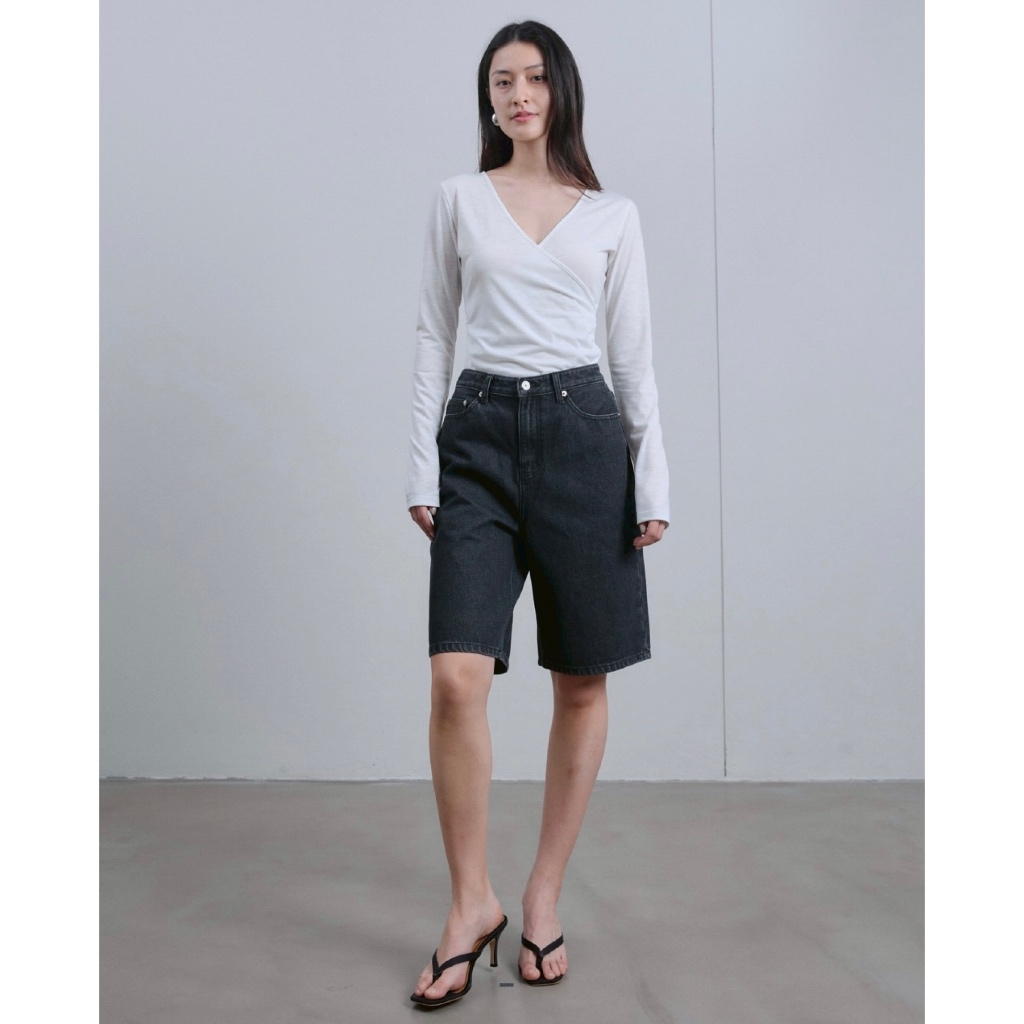 AIMER - Bermuda Denim Shorts กางเกงยีนส์ ขาสั้น | Shopee Thailand