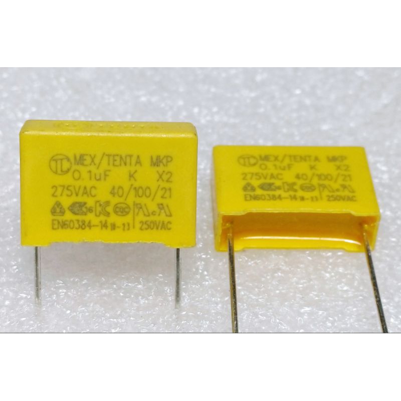 Tenta MKP X2 0.1uf 104 100nf 275 VAC Metallized Polypropylene Film ...