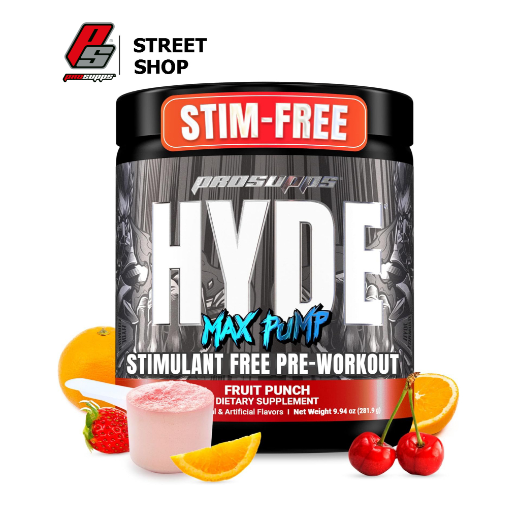 Prosupps - Hyde Max Pump, Stim-Free Pre Workout (ไม่มีคาเฟอีน) 25 ...
