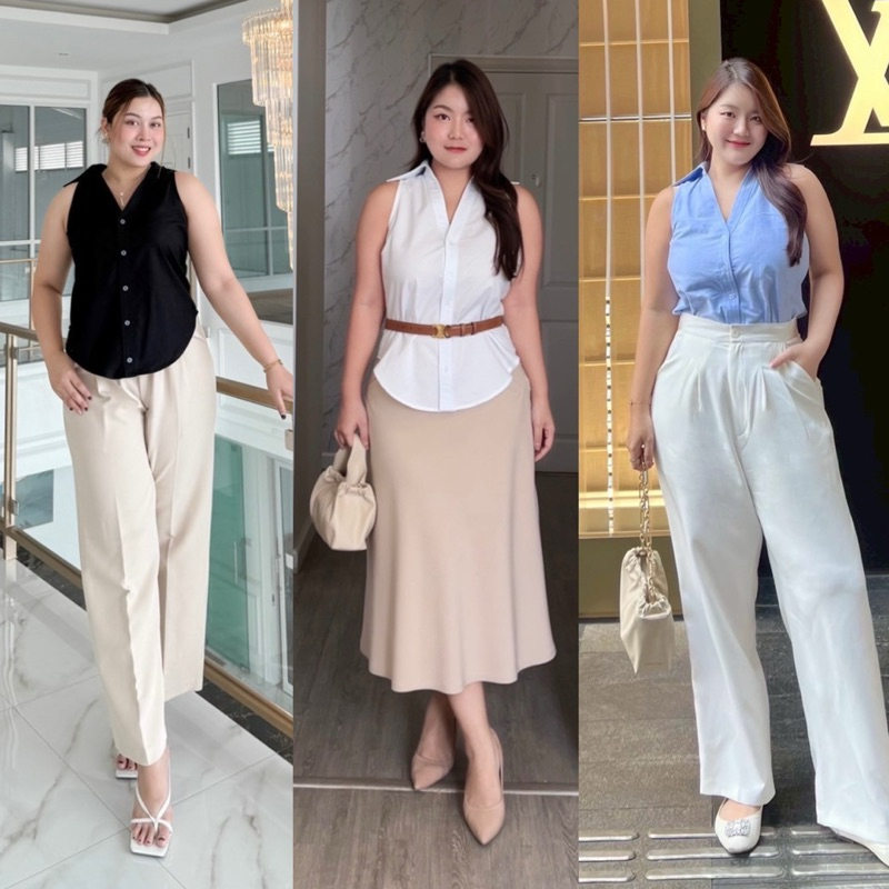 เชิ้ตแขนกุด ใส่แล้วคอเรียวมาก มี 8 สี M-10XL รุ่น Timmy | Shopee Thailand