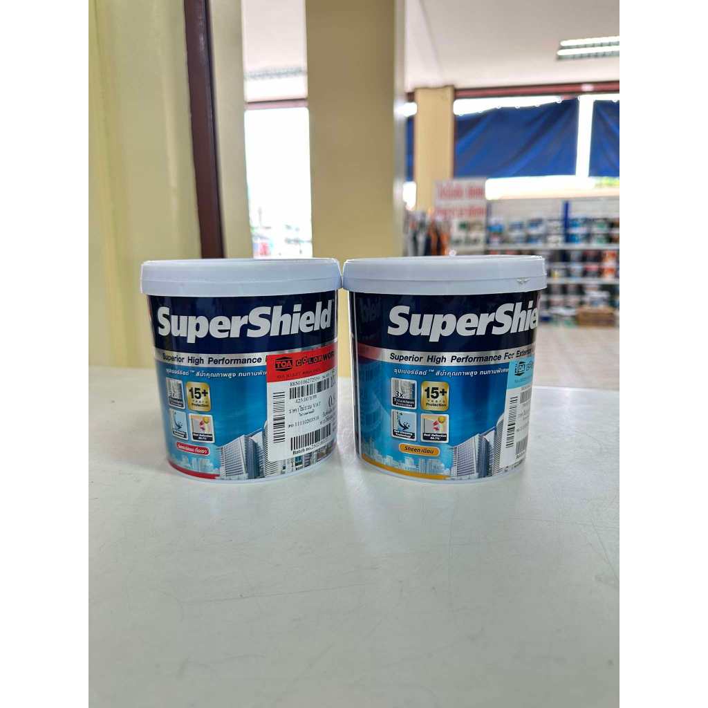 สีน้ำ TOA SuperShield ซุปเปอร์ชิลด์ สีน้ำอะคริลิก กึ่งเงา / เนียน ทาได้ ...
