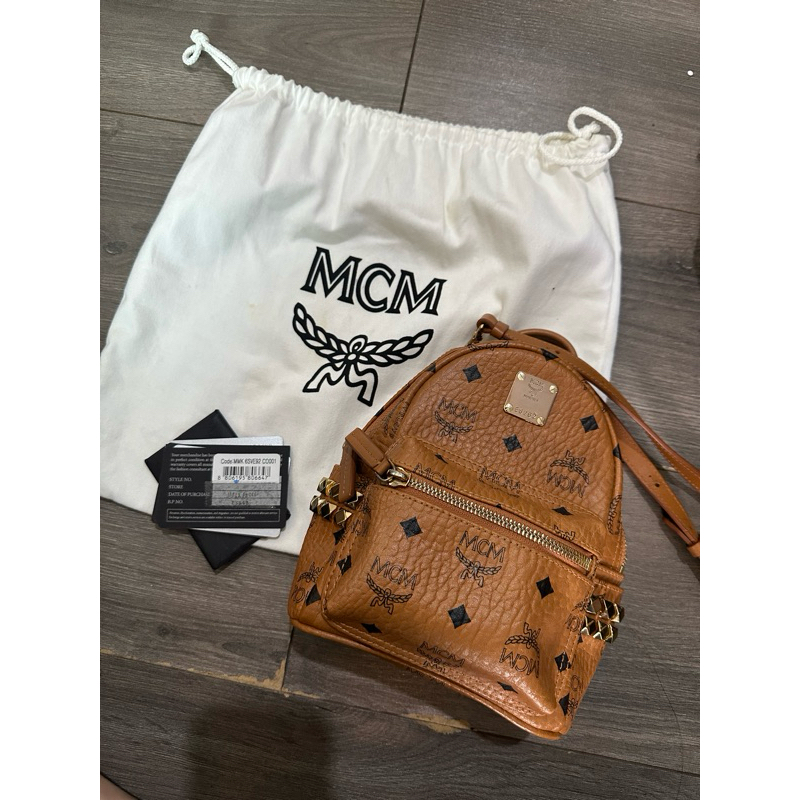 MCM Stark Mini Backpack แท้ ส่งต่อค่ะ | Shopee Thailand