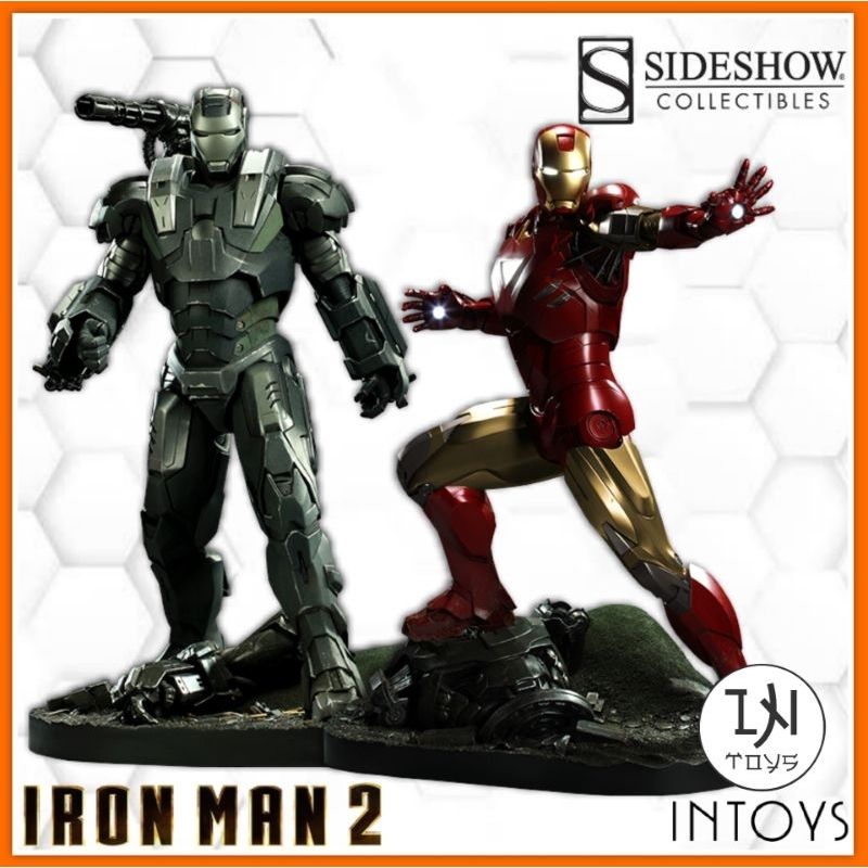 SIDESHOW - IRON MAN MARK VI & WAR MACHINE MAQUETTE 1/4 scale : IRON MAN ...