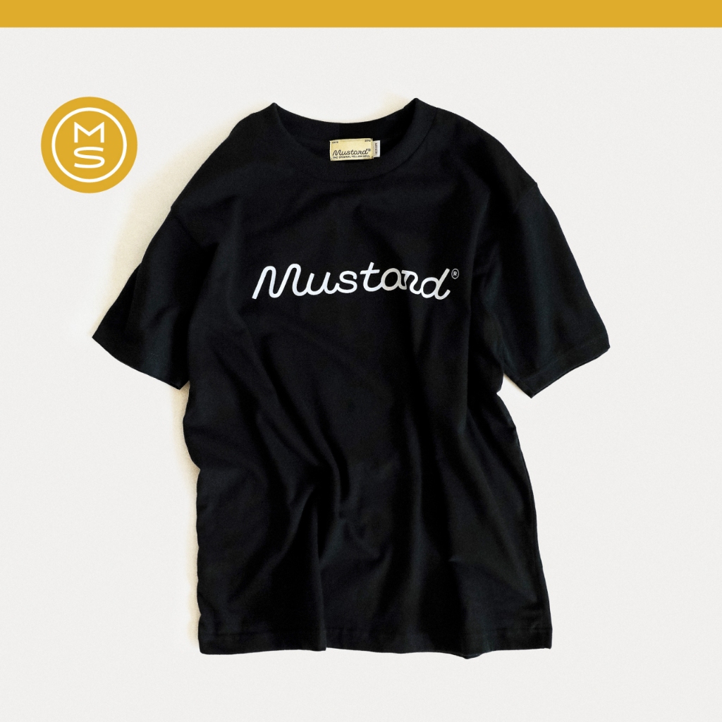 Mustard Logo Tee - Black | เสื้อยืด ผ้านุ่มพิเศษ | Shopee Thailand