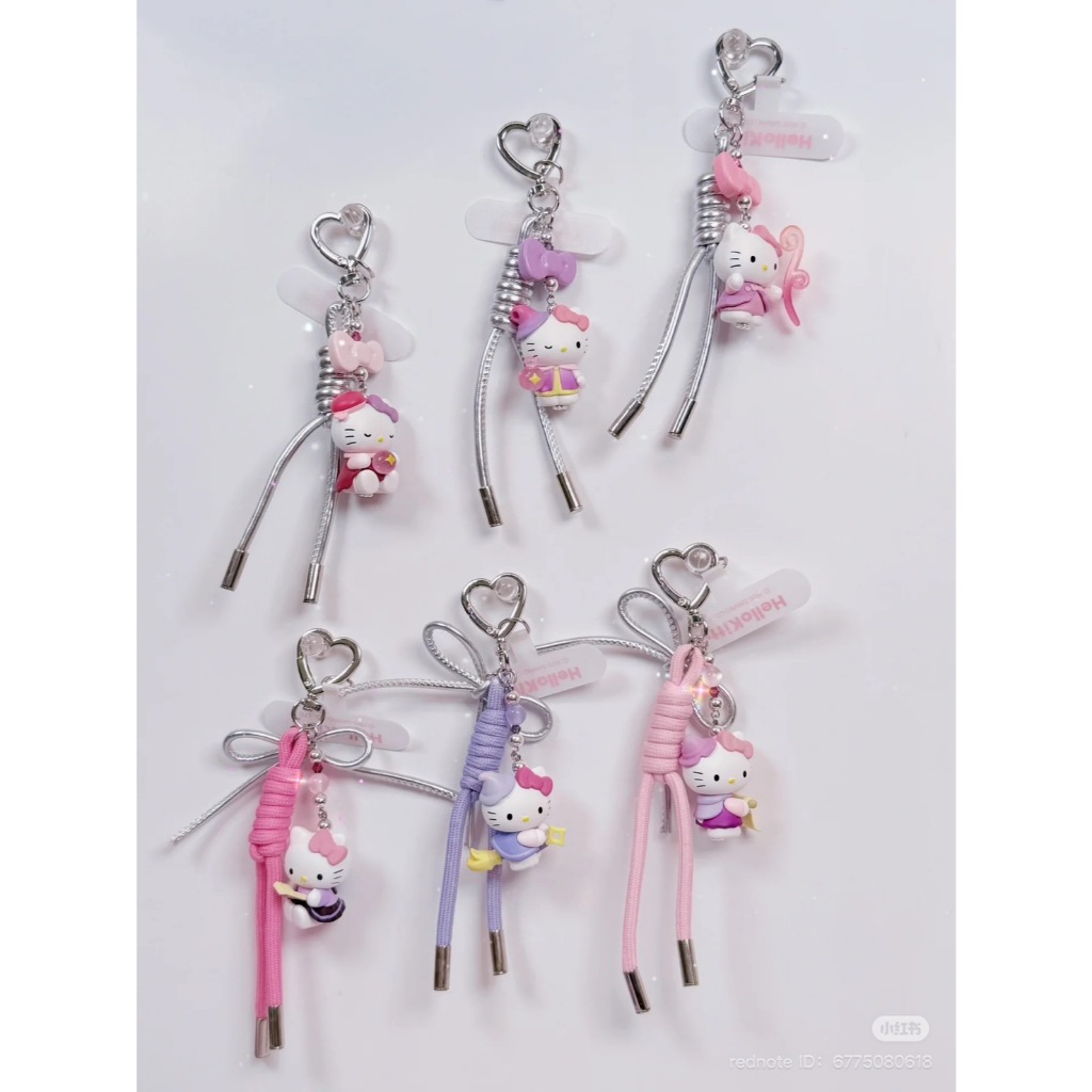 Hello kitty chain mini - พวงกุญแจโบว์คิ้วทึ🎀 | Shopee Thailand