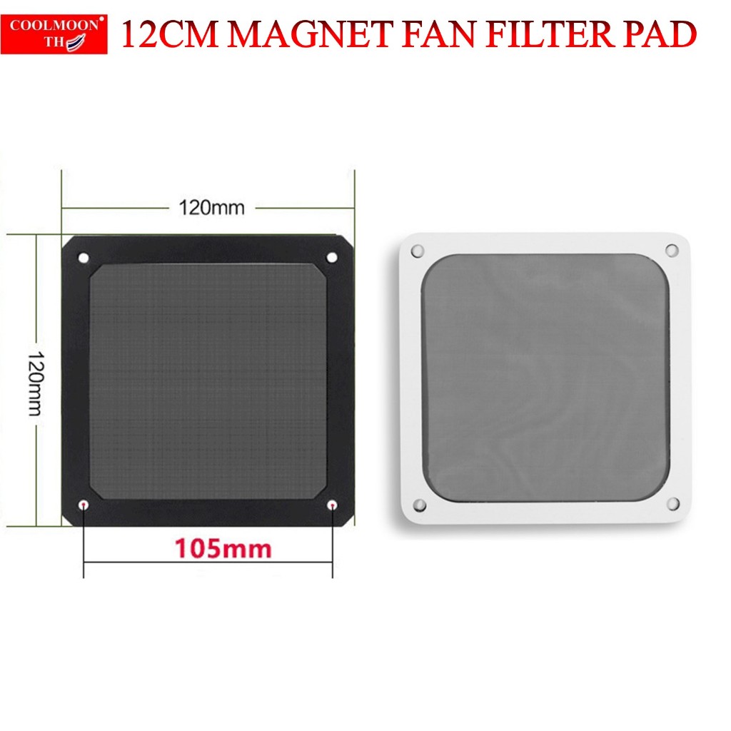 12cm Magnet PC Fan Filter Pad ตาข่าย กรองฝุ่น พัดลมเคส คอมพิวเตอร์ แบบ ...