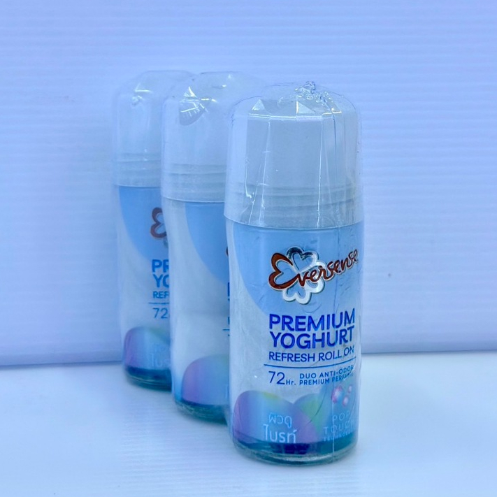 (แพ็ค 3 ) Eversense Premium Yoghurt Refresh Roll on 72 hr. เอเวอร์เซ้น ...