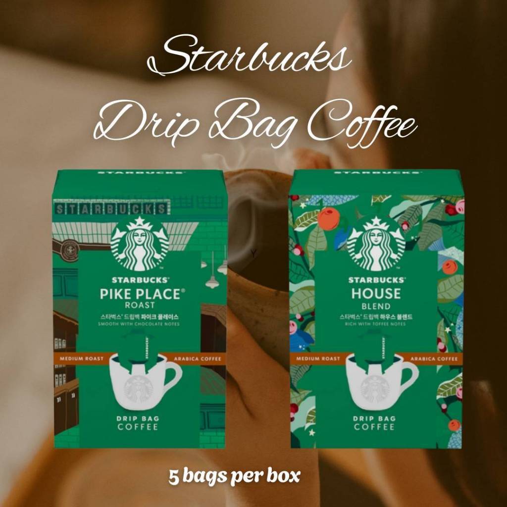 Starbucks Drip Bag Coffee 5 bags/box กาแฟดริป สตาร์บัคส์ ดื่มได้ 5 แก้ว ...