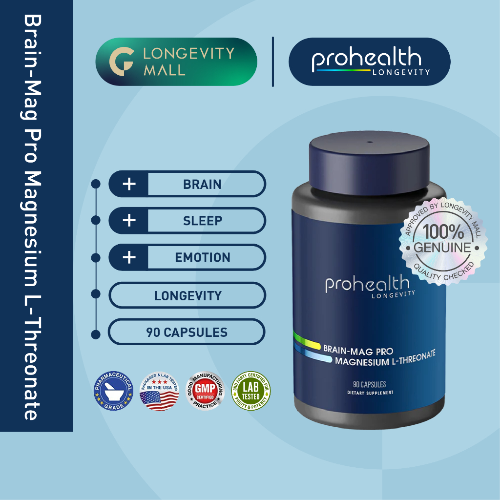 ProHealth Brain-Mag Pro Magnesium L-Threonate 90 Capsules | Shopee Thailand