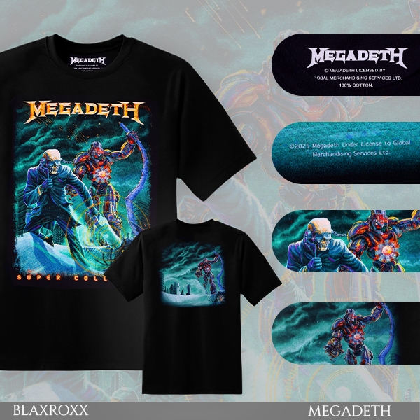 BLAXROXX® | Megadeth® | [MGD011] | เสื้อยืดคอกลม แขนสั้น | สกรีนลายคม ...