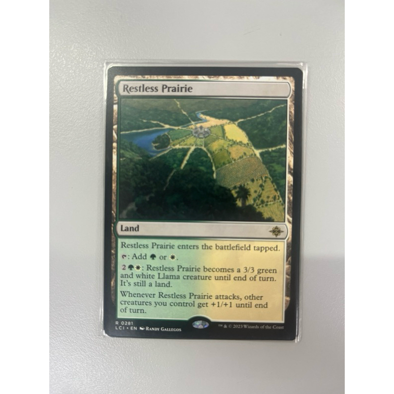 การ์ด MTG Restless Prairie Land Magic the Gathering EDH รุ่น LCI สภาพ ...