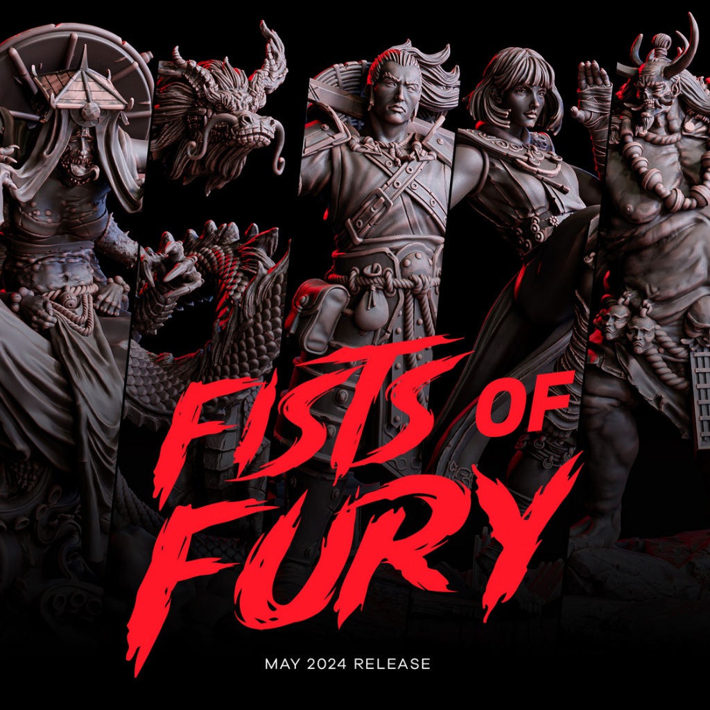 Fist of Fury - โมเดลสำหรับ DnD miniaature, [Made to order ส่งพัสดุภายใน ...