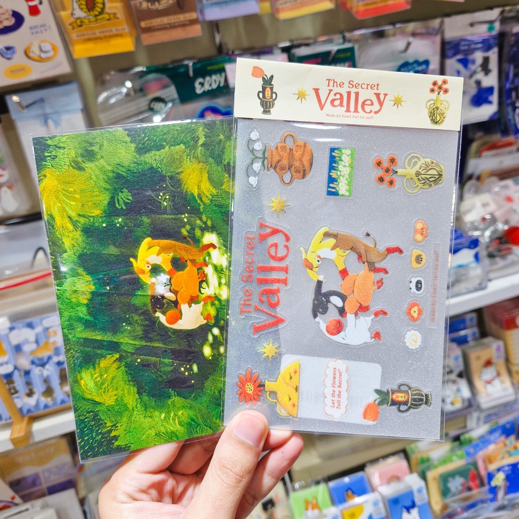 Postcard and Sticker โปสการ์ดและสติ๊กเกอร์ The secret valley หุบเขา ...