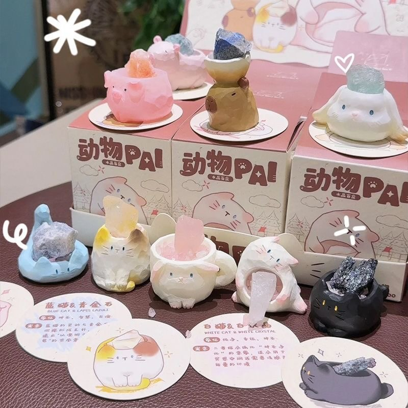 (สุ่ม/พร้อมส่ง🇹🇭) แมวหินนำโชคV2 Cat Crystal Pal Blind Box | Shopee Thailand