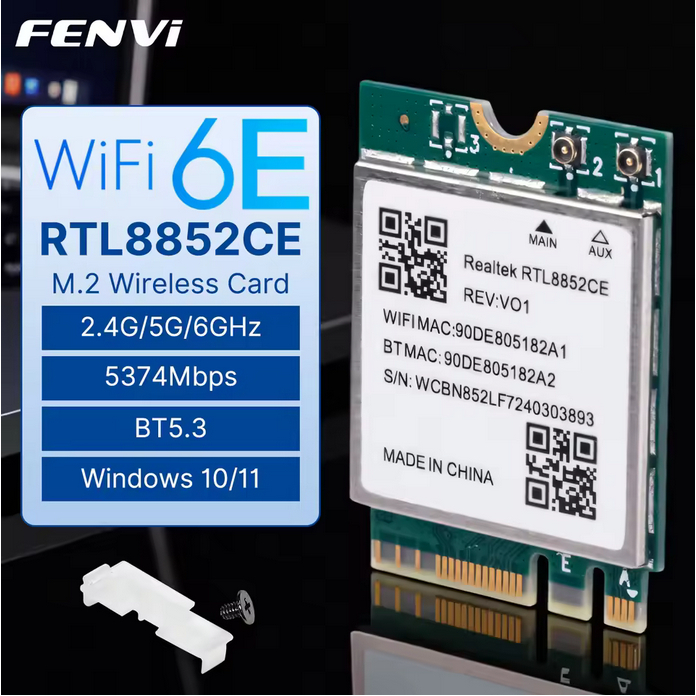 การ์ด WIFI 6E Realtek RTL8852CE (Tri-band & BT 5.3) | Shopee Thailand