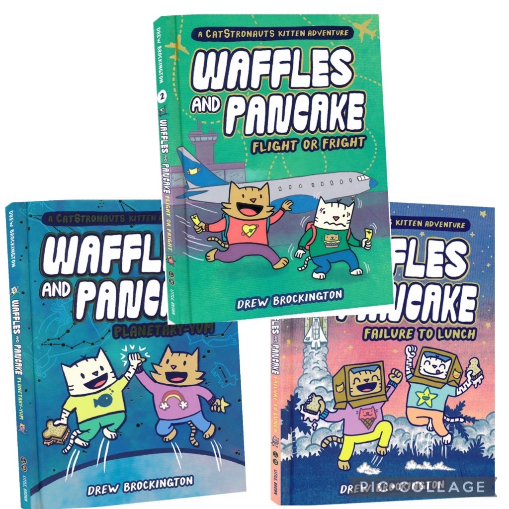 หนังสือ Waffle and Pancake ชุด 3 เล่ม ปกบาง children comic book หนังสือ ...