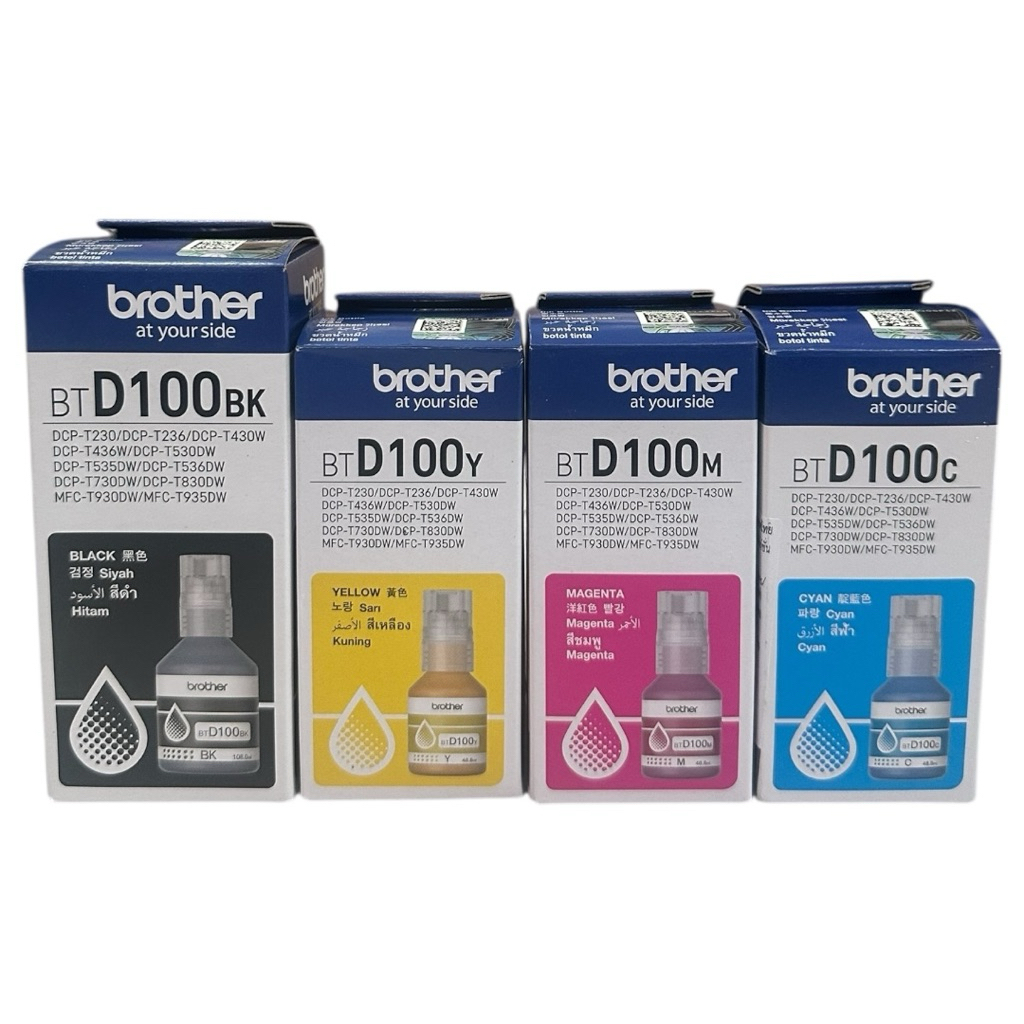 หมึกเติม Brother BT-D100 Black Brother BT-D100 C M Y ของแท้ | Shopee ...