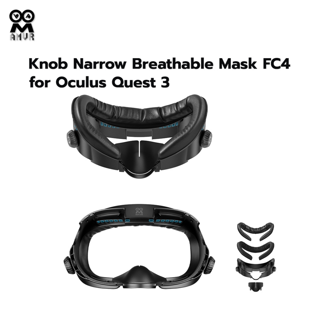 AMVR Q3 knob narrow breathable mask FC4 for Oculus Quest 3 หน้ากากแว่น ...