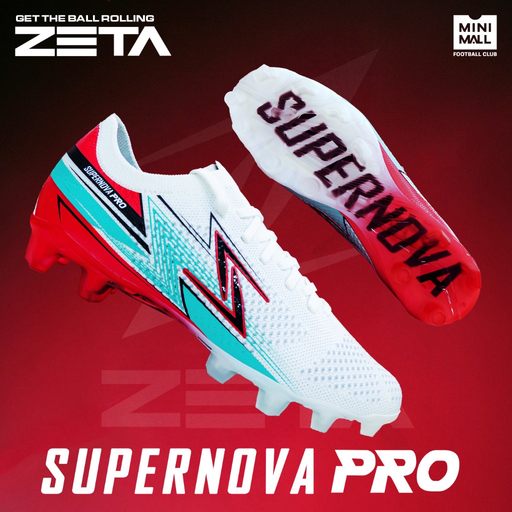 รองเท้าสตั๊ด ZETA รุ่น SUPERNOVA PRO รองเท้าฟุตบอล ชุดพื้นปุ่มกลมสลับใบ ...