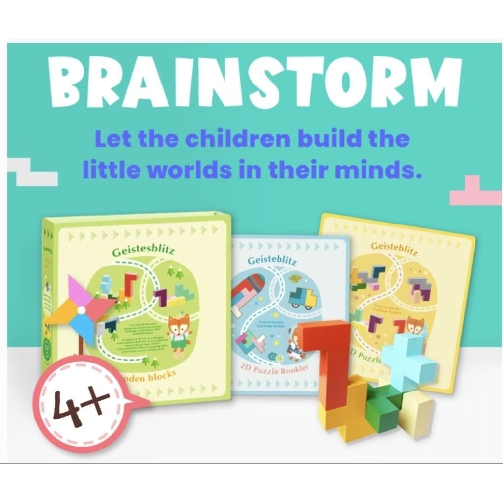 Brainstrom บล็อกไม้เสริมทักษะสมอง (Geistersblitz-IQ House) | Shopee ...