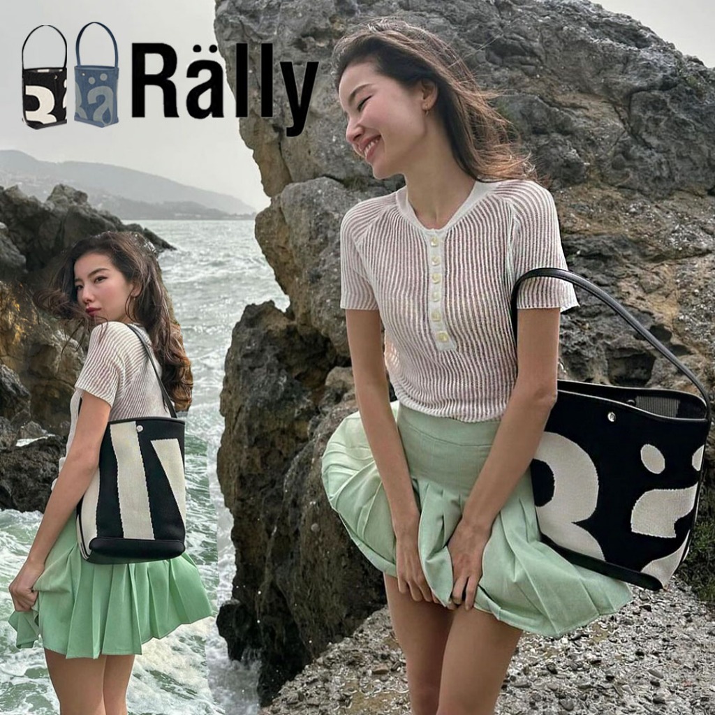OUTLETS 🇹🇭 Rally Movement Tote Bag ของแท้ 100% 🖤🤍🩵 Rally Bucket Bag ...