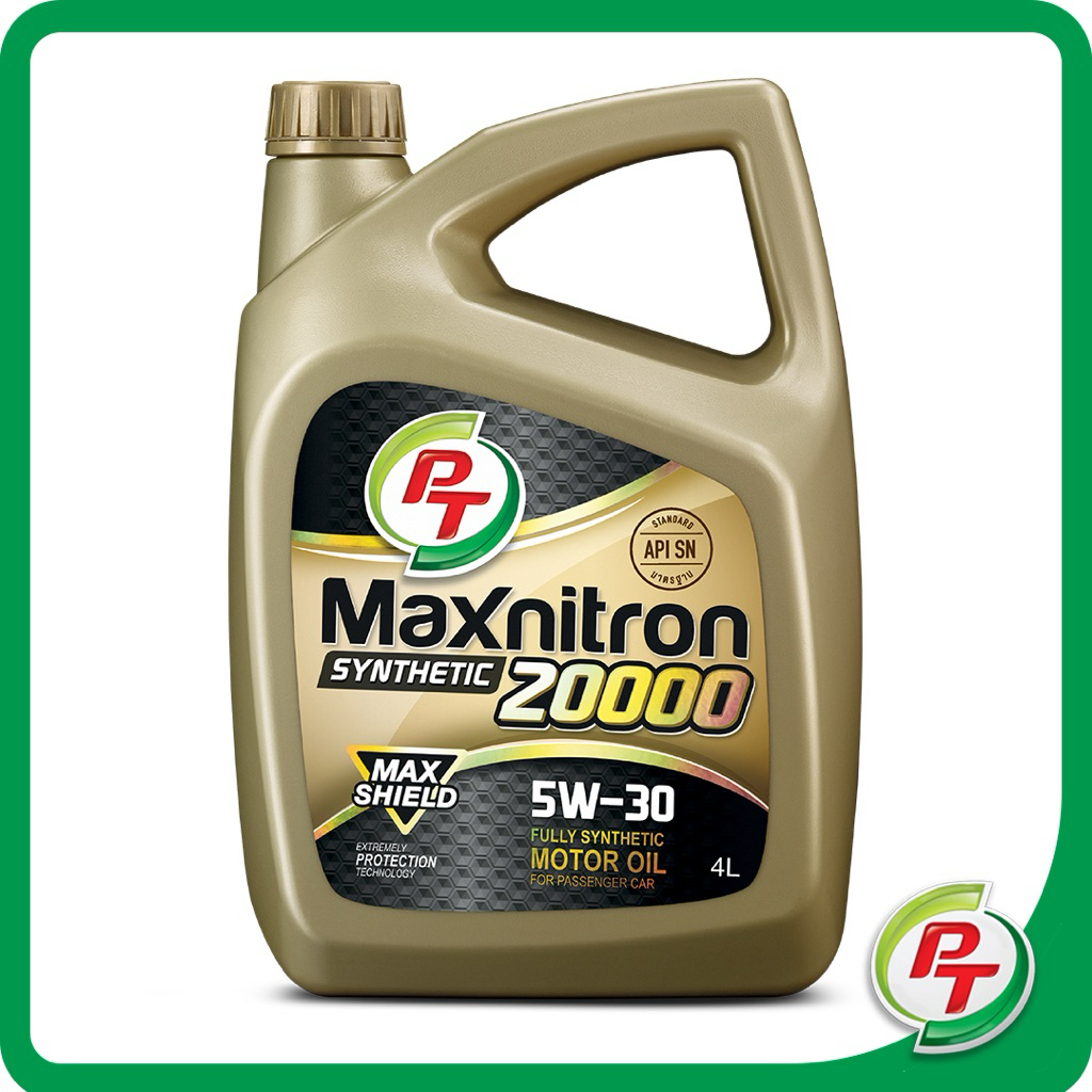 [4ลิตร] น้ำมันเครื่องสังเคราะห์แท้ Pt Maxnitron Synthetic 20000 5W-30 | Shopee Thailand