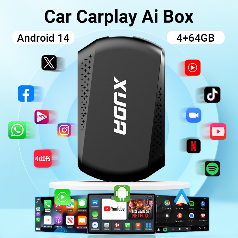 XUDA Android14 3in1 CarPlay&Android Auto smart box,quad-core 4G+32G/4G ...