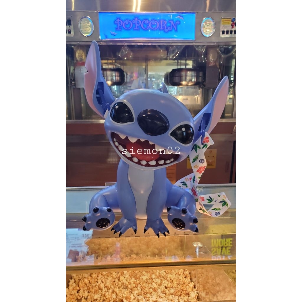 มือ 1 พร้อมส่ง ถังป็อปคอร์น สติทช์ เมเจอร์ stitch popcorn bucket major ...