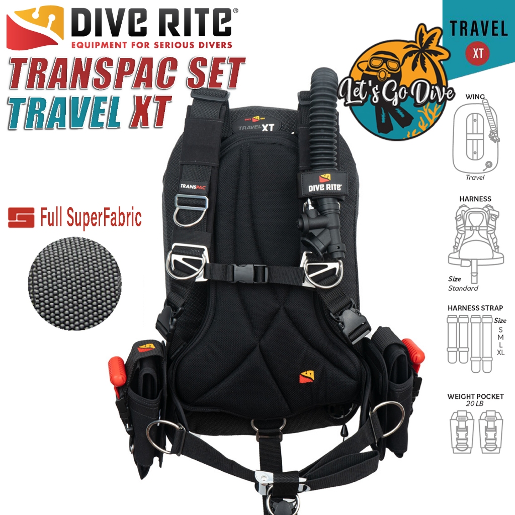 DIVE RITE - TRANSPAC XT + TRAVEL Wing Set - BCD - อุปกรณ์ดำน้ำ SCUBA ...