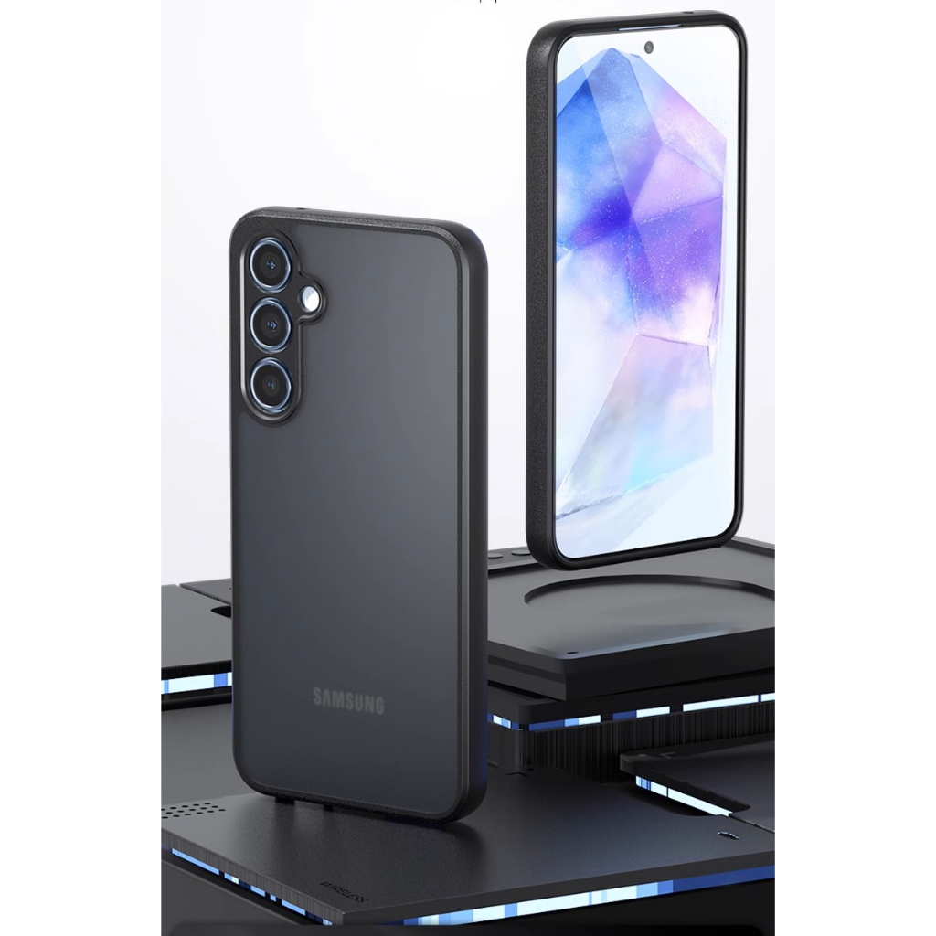 เคสหลังด้าน ขอบสี Samsung S24FE A05 A05S A04 A04S A03 A03S A02 A02S A06 A16 A55 A25 A35 A15 A14 ...