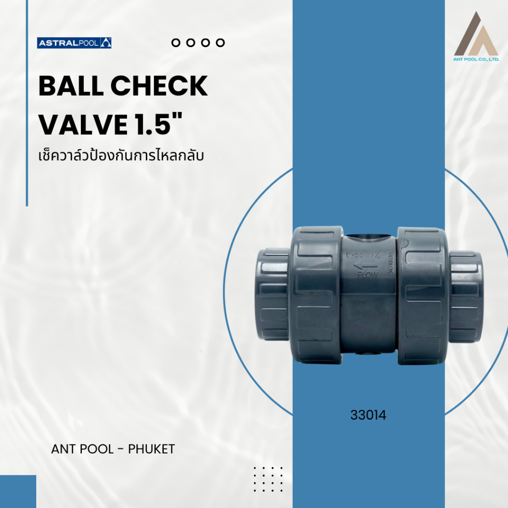 เช็ควาล์ว ป้องกันการไหลกลับ / Astral Ball Check Valve | Shopee Thailand