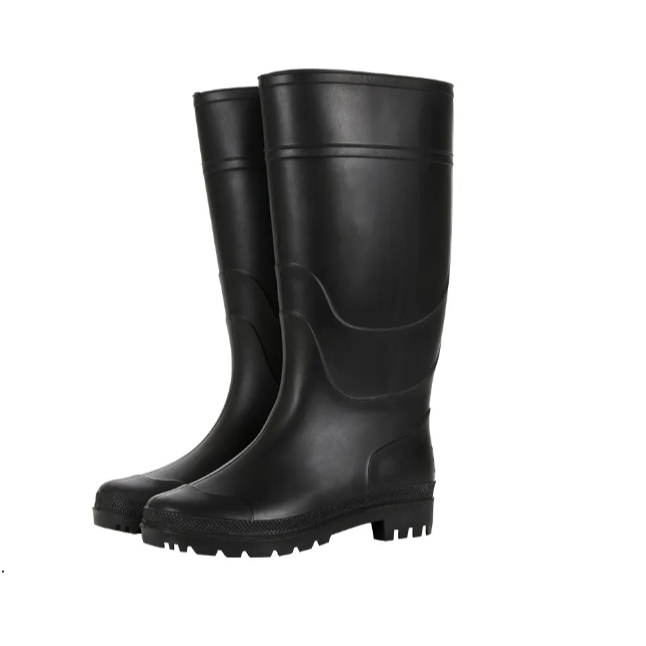 รองเท้าบูทสูง15นิ้วรุ่นหนา รองเท้าบูทยาว รองเท้าบู๊ตยาง สีดำ กันน้ำ กันลื่น ZY-003 Size40-45 ...