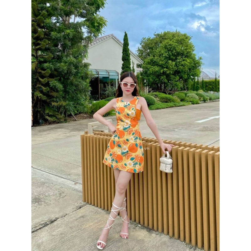 ชุดเดรสงานป้าย LALAPIS BRAND มินิเดรส Orange fresh น้องส้มสุดสดชื่น ใส่ ...