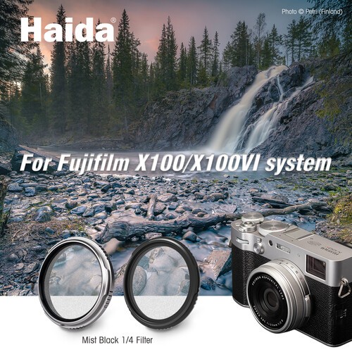 Haida - NanoPro X100 Mist Black 1/4 Filter for Fujifilm X100 /X100VI Series Digital Cameras ...