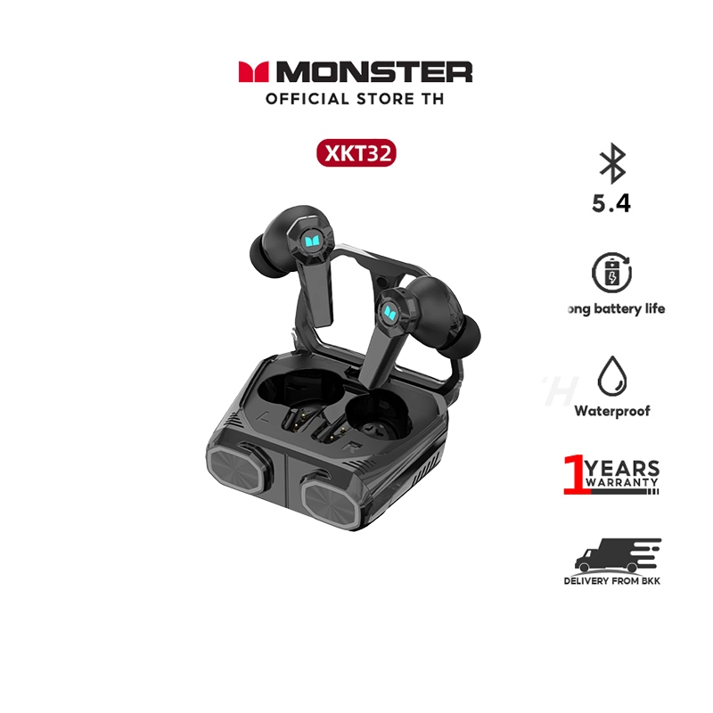 Monster Airmars XKT32 หูฟังบลูทูธคุณภาพเสียงไฮไฟบลูทูธ 5.4 ระบบควบคุม ...